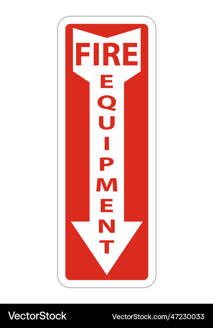 Symbol fire equipment sign on white background Vector Image