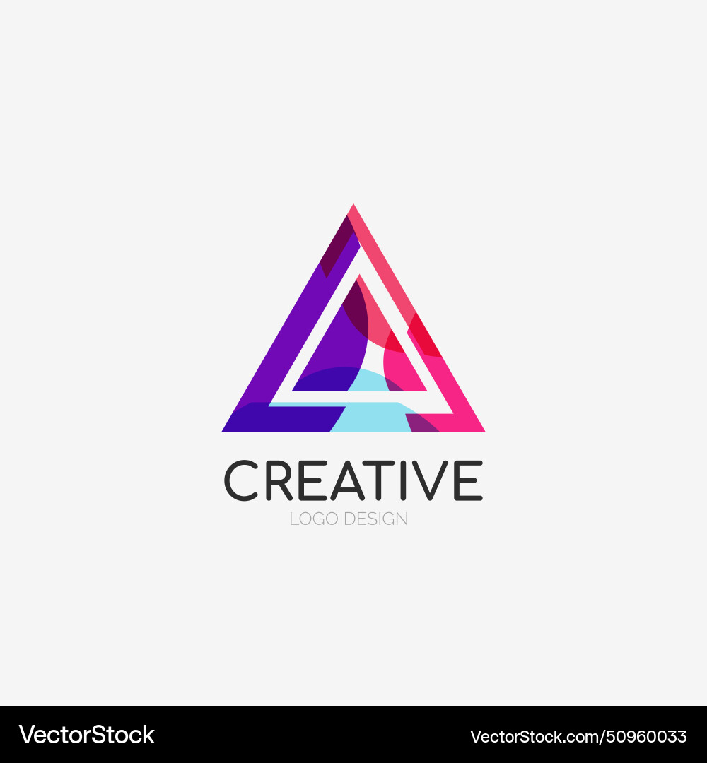 Triangle abstract logo business emblem icon Vector Image