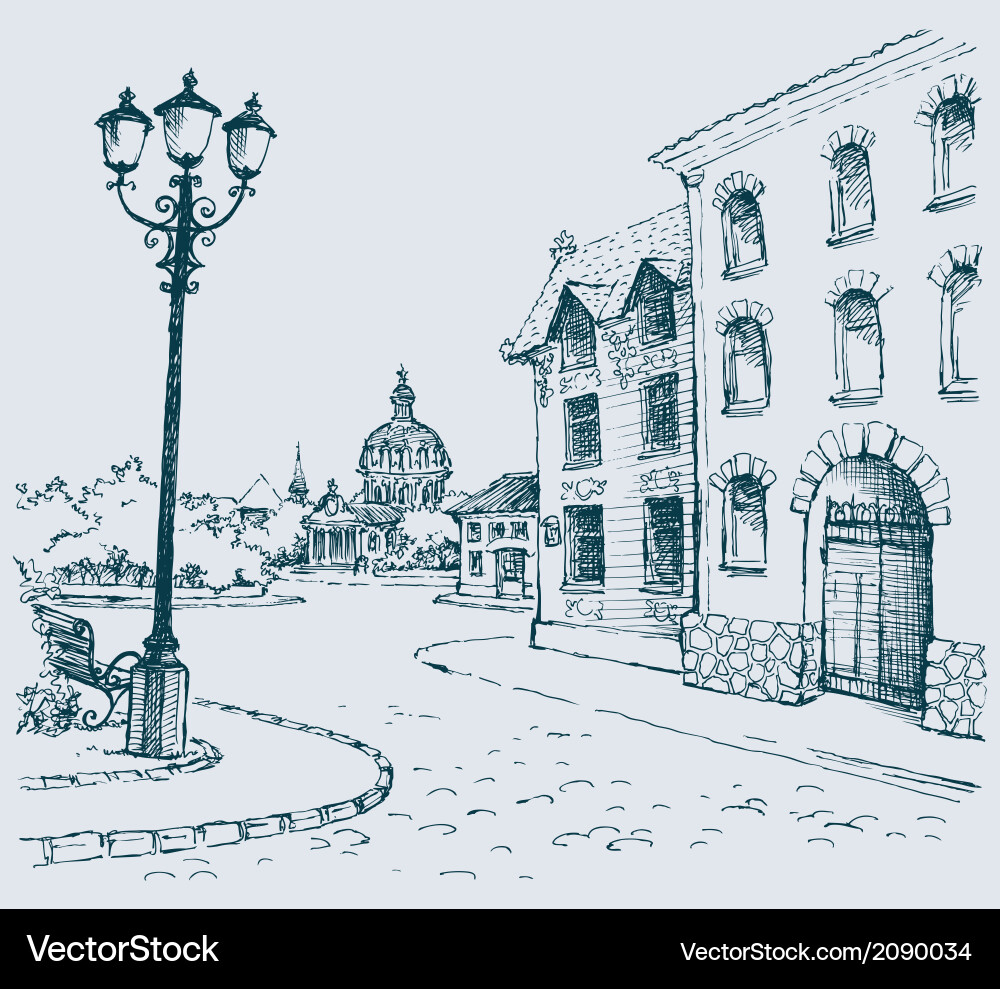 Architectural landscape Royalty Free Vector Image