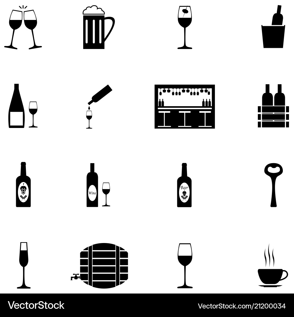 Bar icon set Royalty Free Vector Image - VectorStock