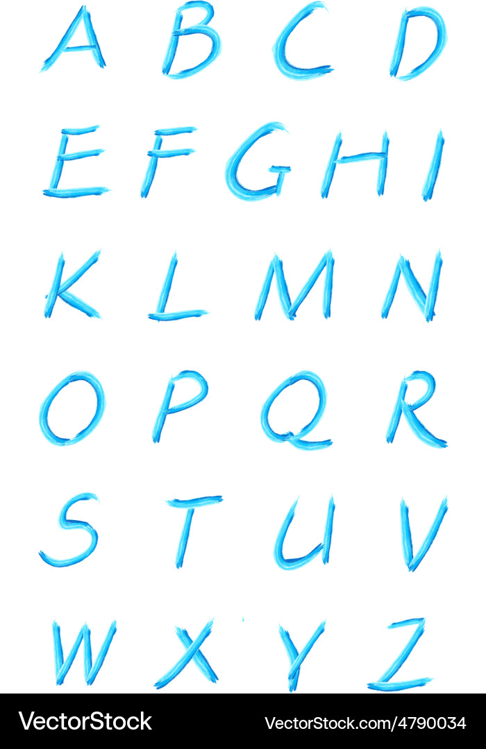 Blue abc Royalty Free Vector Image - VectorStock