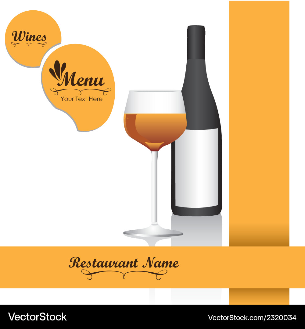 Elegant card for wines menu Royalty Free Vector Image