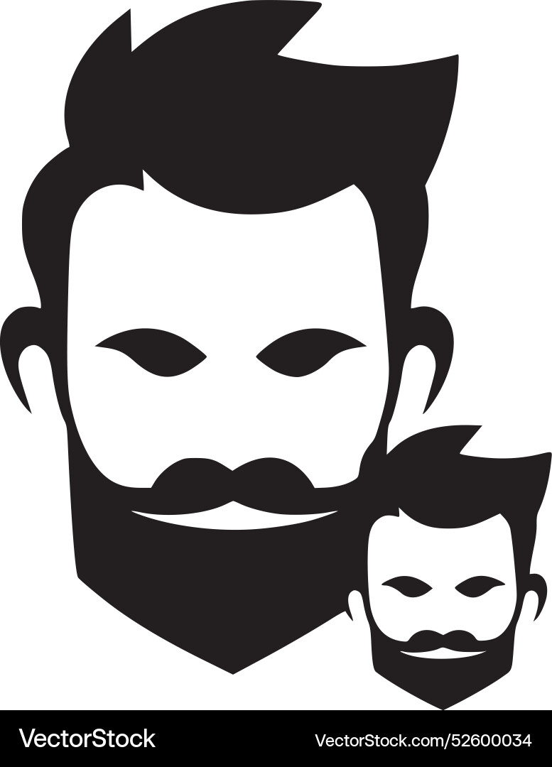 Father - black and white isolated icon Royalty Free Vector