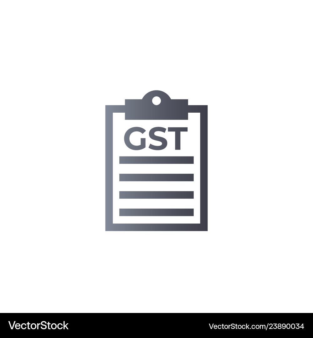 Gst government tax icon Royalty Free Vector Image