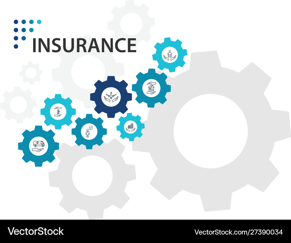 Insurance infographics design timeline concept Vector Image