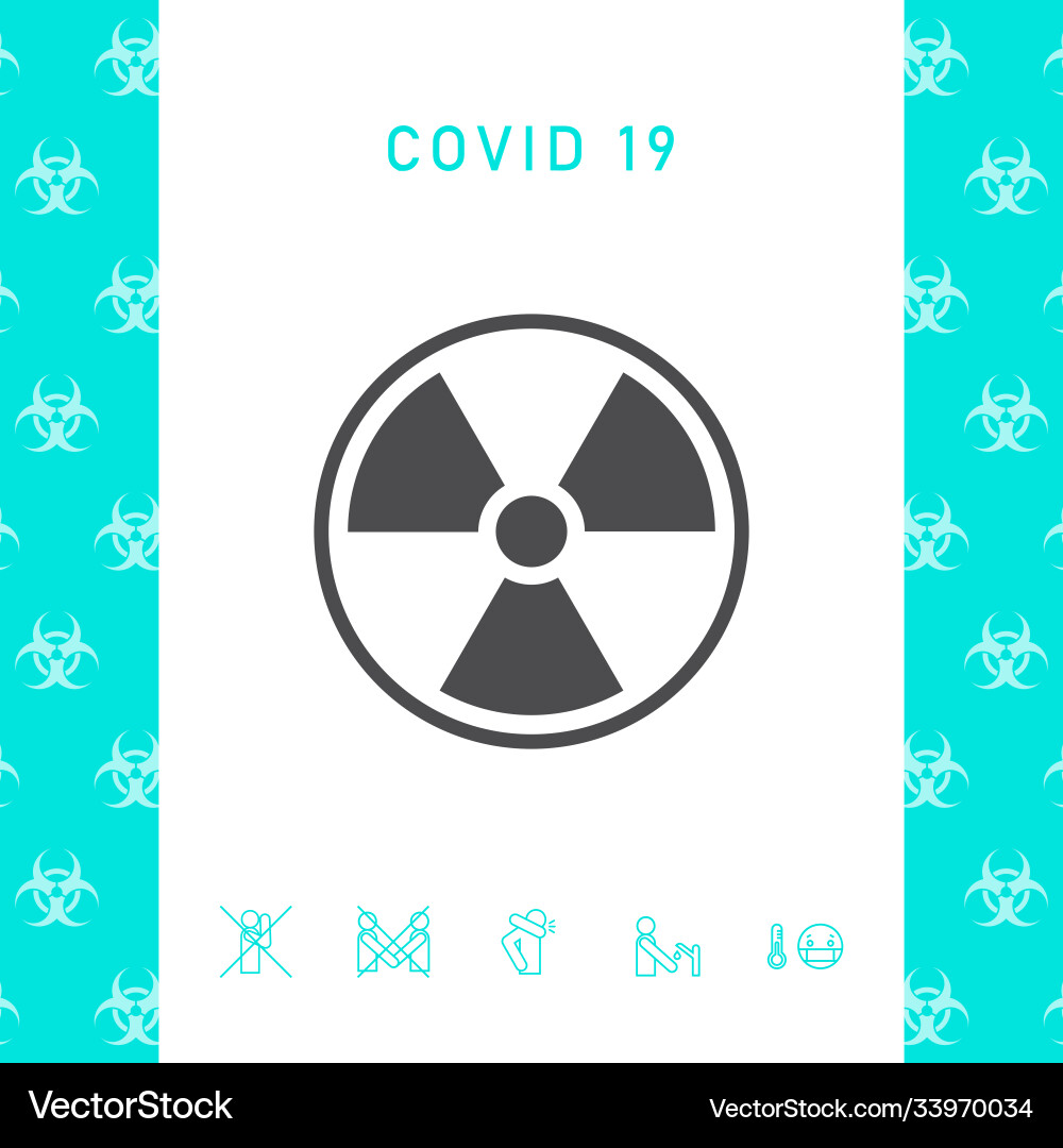 Ionizing radiation icon graphic elements Vector Image