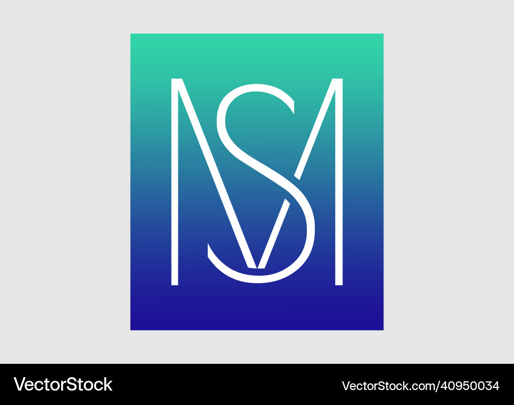 Ms logo Royalty Free Vector Image - VectorStock