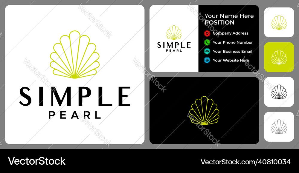 Pearl logo Royalty Free Vector Image - VectorStock