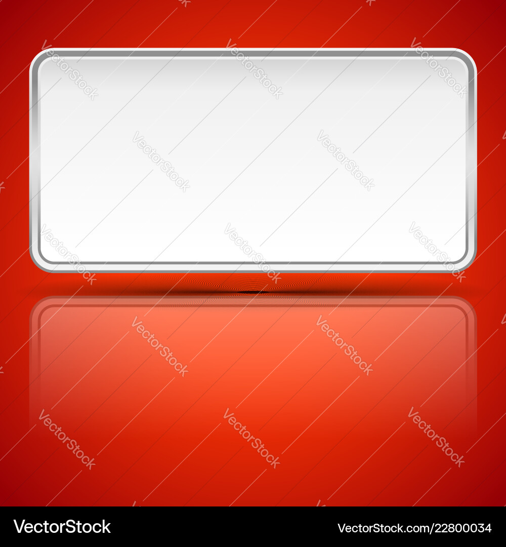 Plaque Form mit leerem Raum auf hellrot Lizenzfreier Vektor