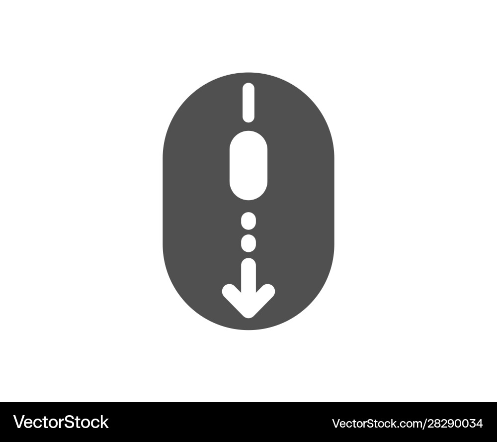 Scroll down mouse icon scrolling screen sign Vector Image