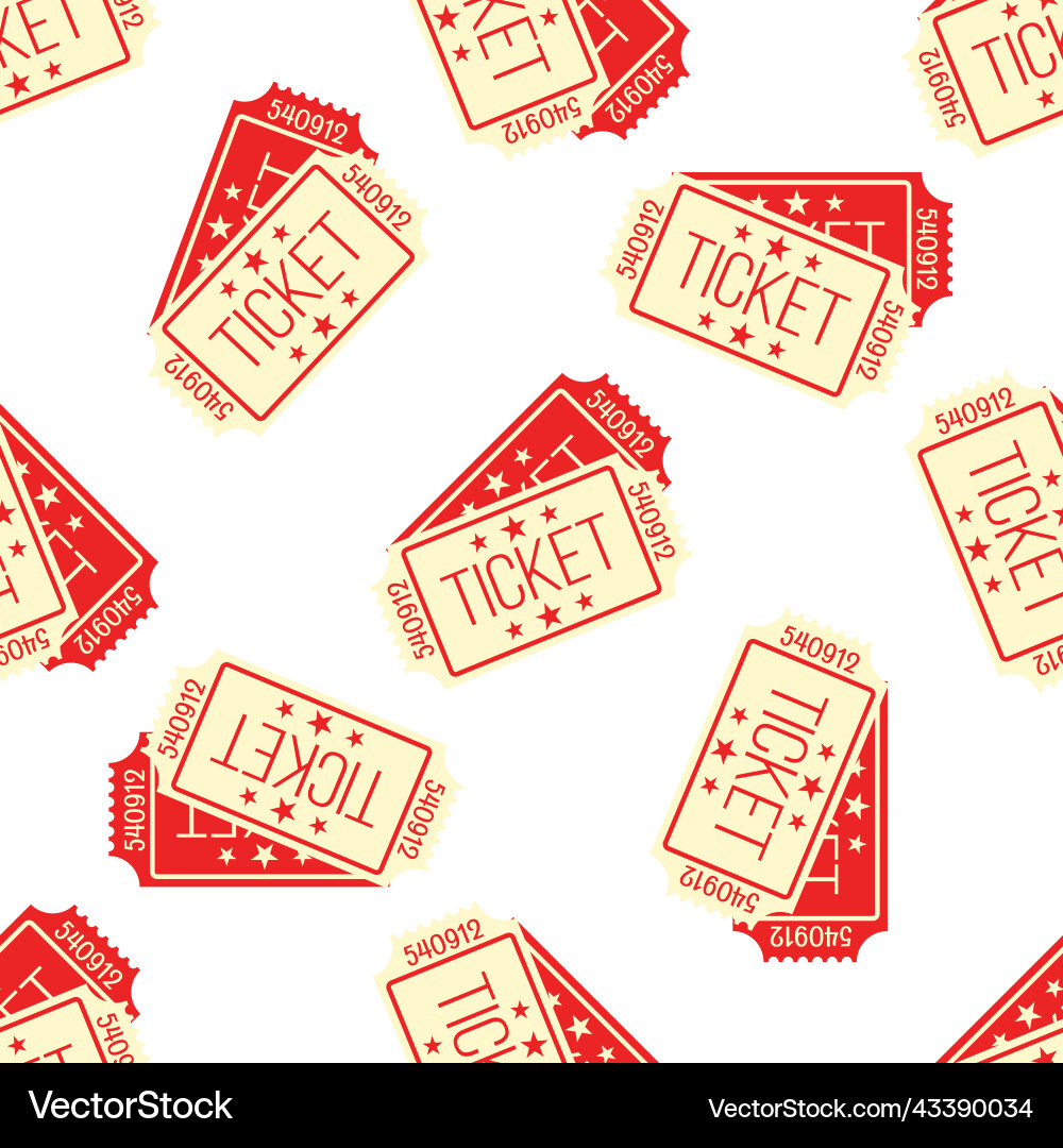 Seamless pattern background of cinema tickets Vector Image