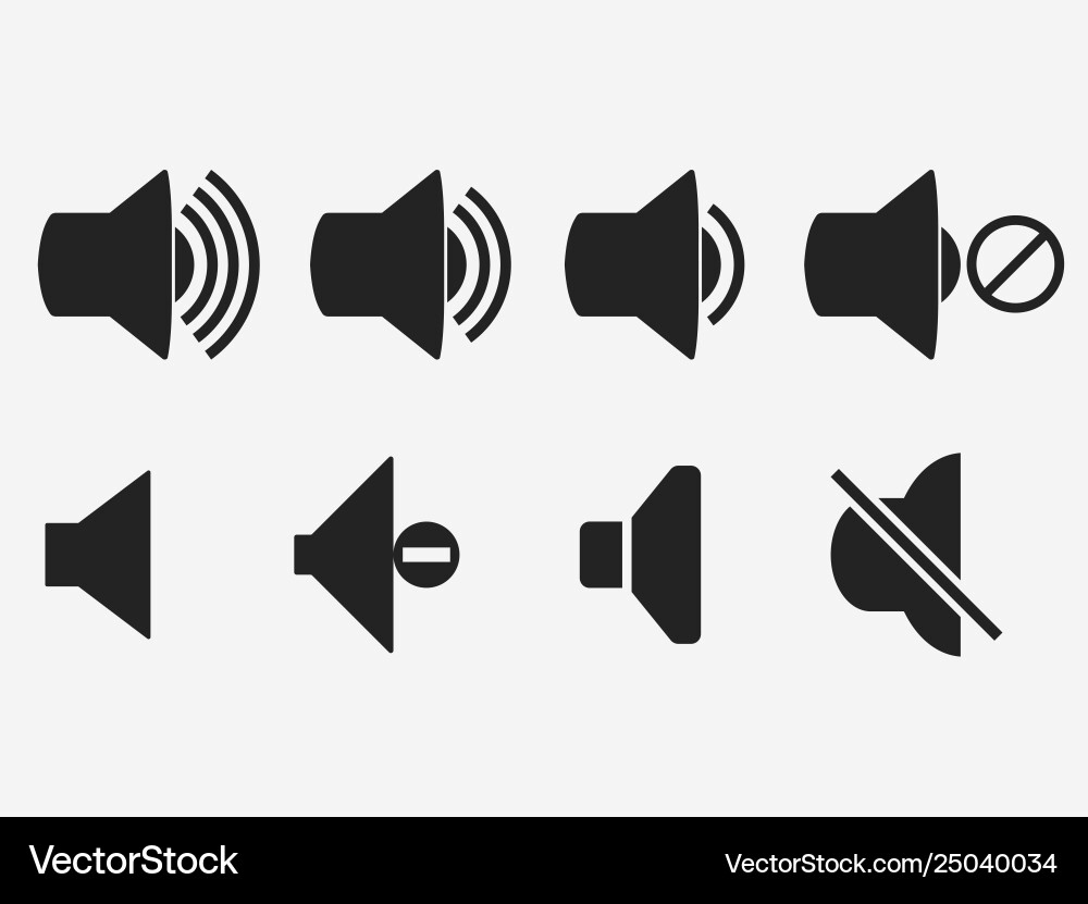 Sound volume button music megaphone icon Vector Image