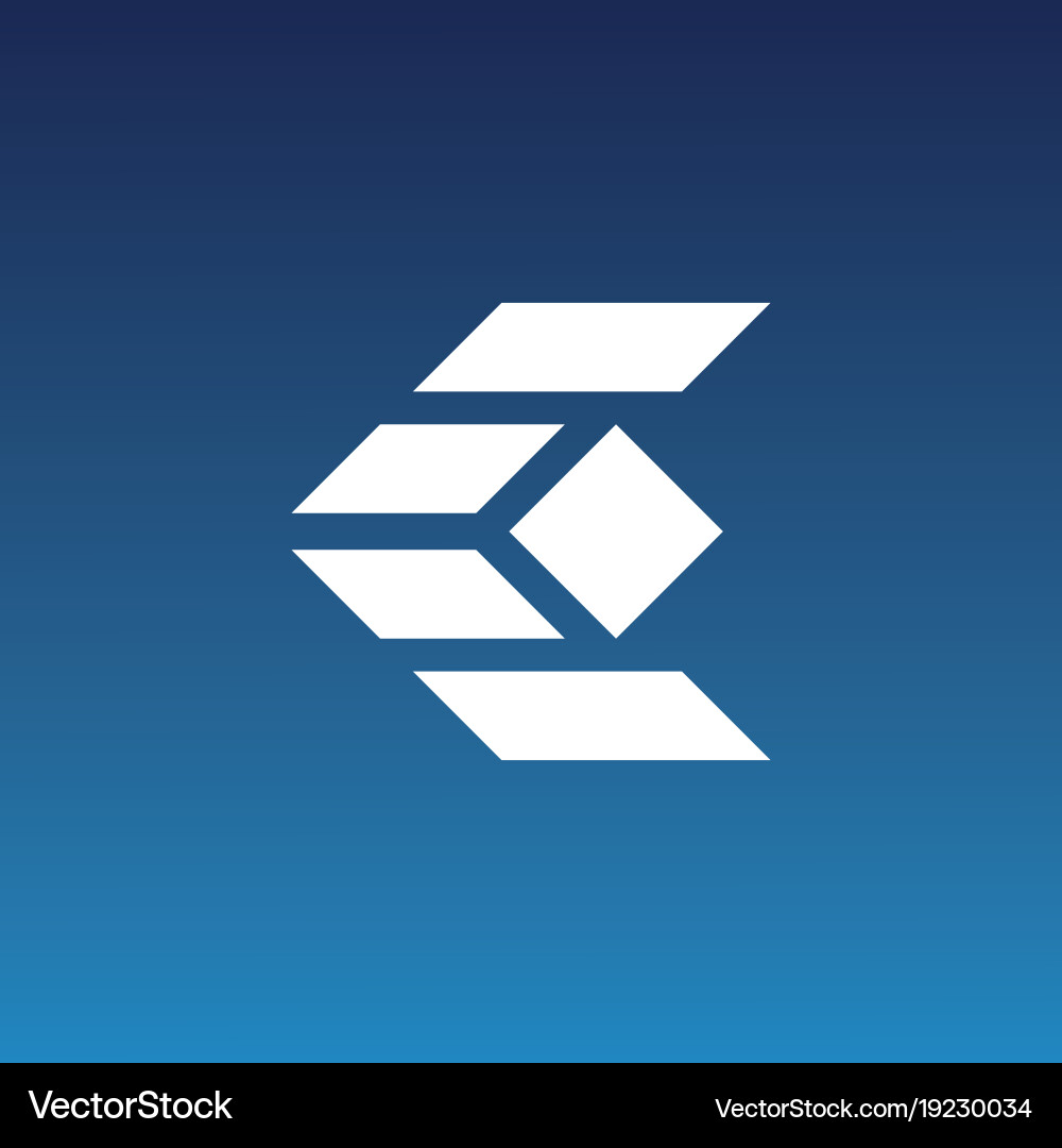 Square abstract technology logo Royalty Free Vector Image