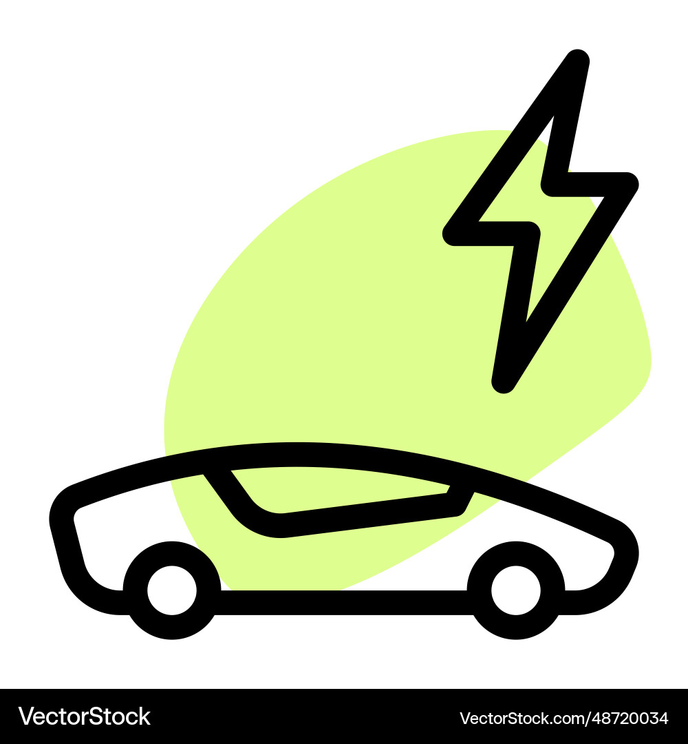 Tesla ev car charging isolated on white background