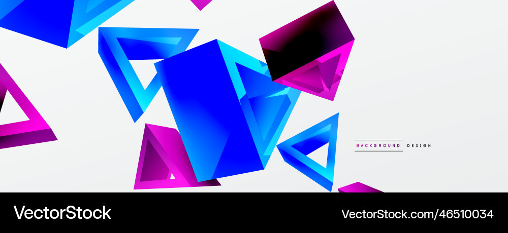 Triangle abstract background 3d basic Royalty Free Vector