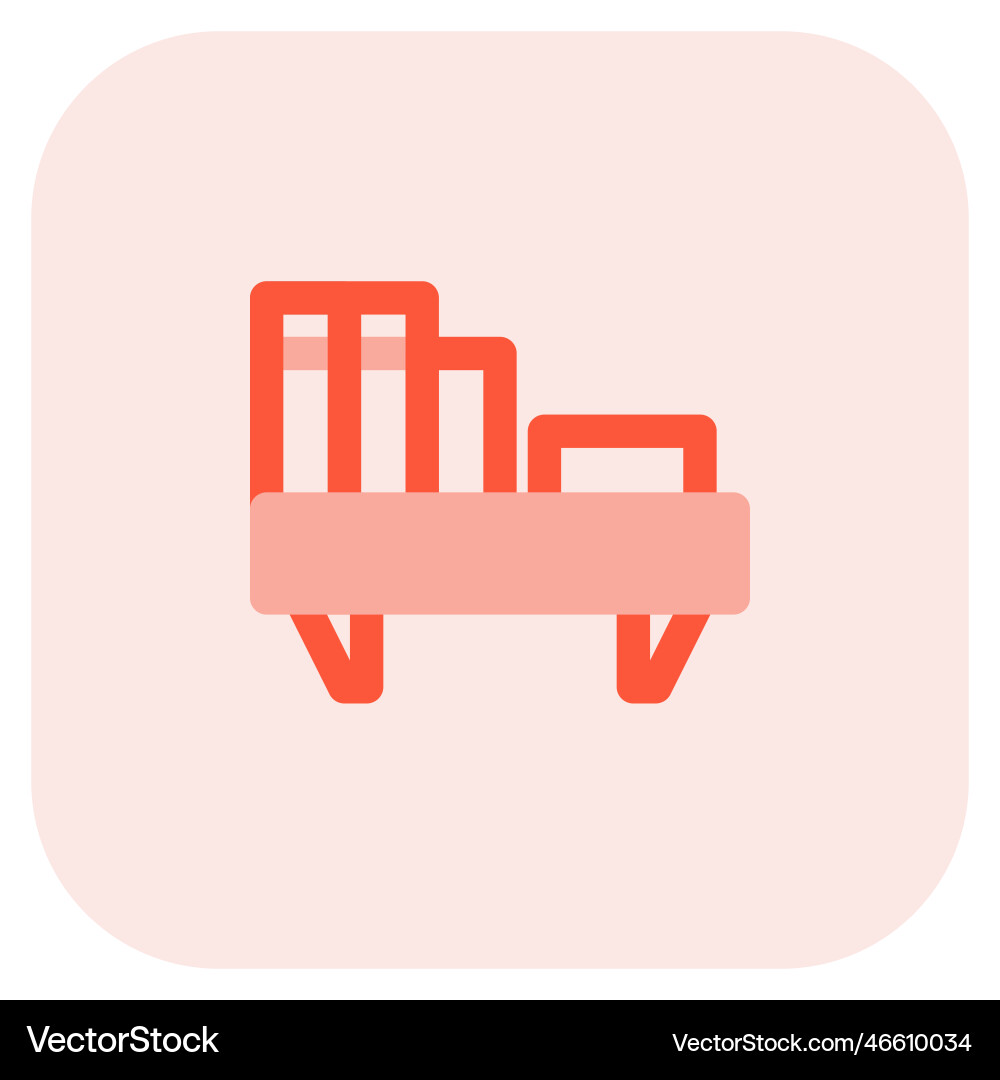 Wall mounted rack for storage books Royalty Free Vector