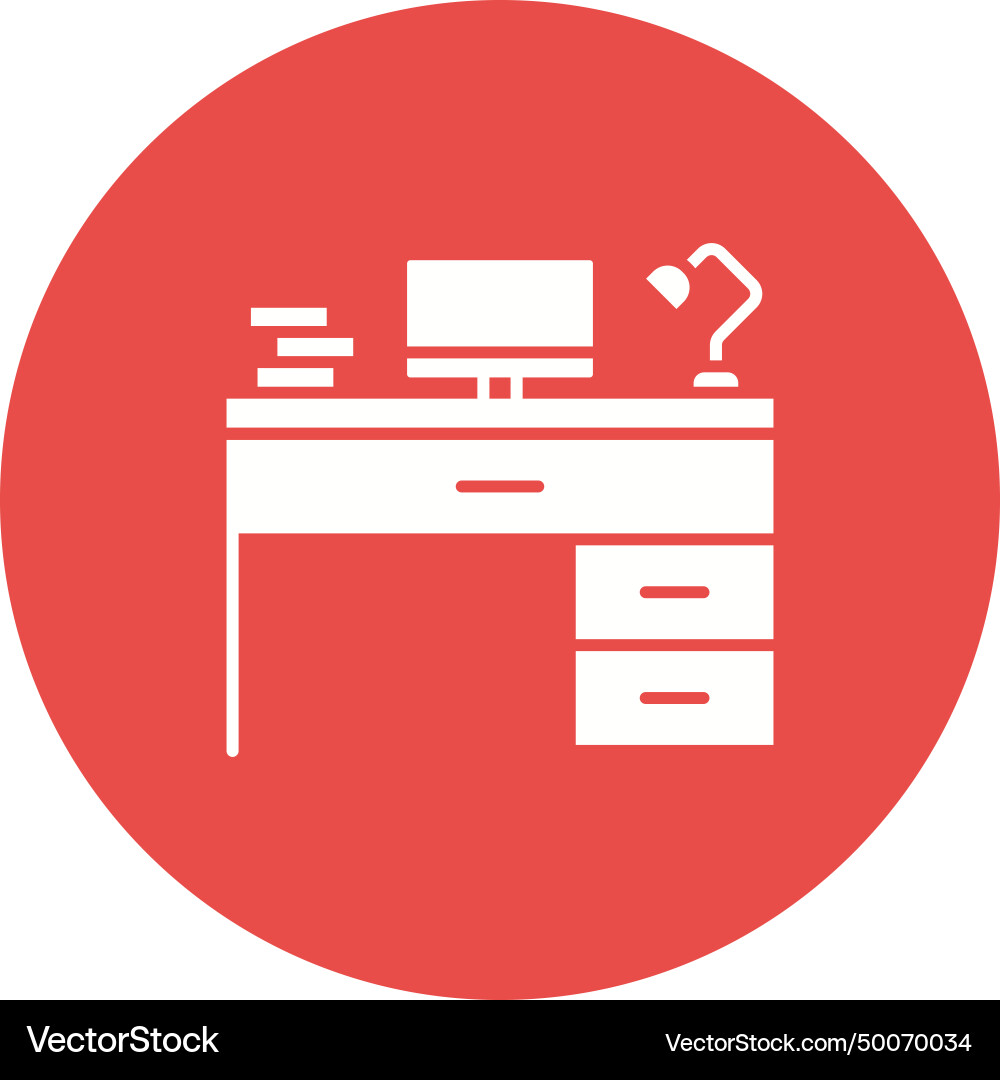 Workplace icon image Royalty Free Vector Image
