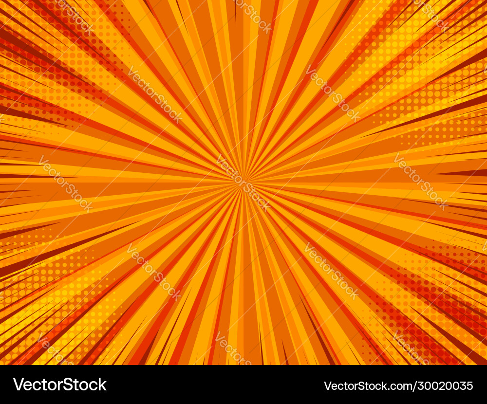 Abstract orange comic background Royalty Free Vector Image