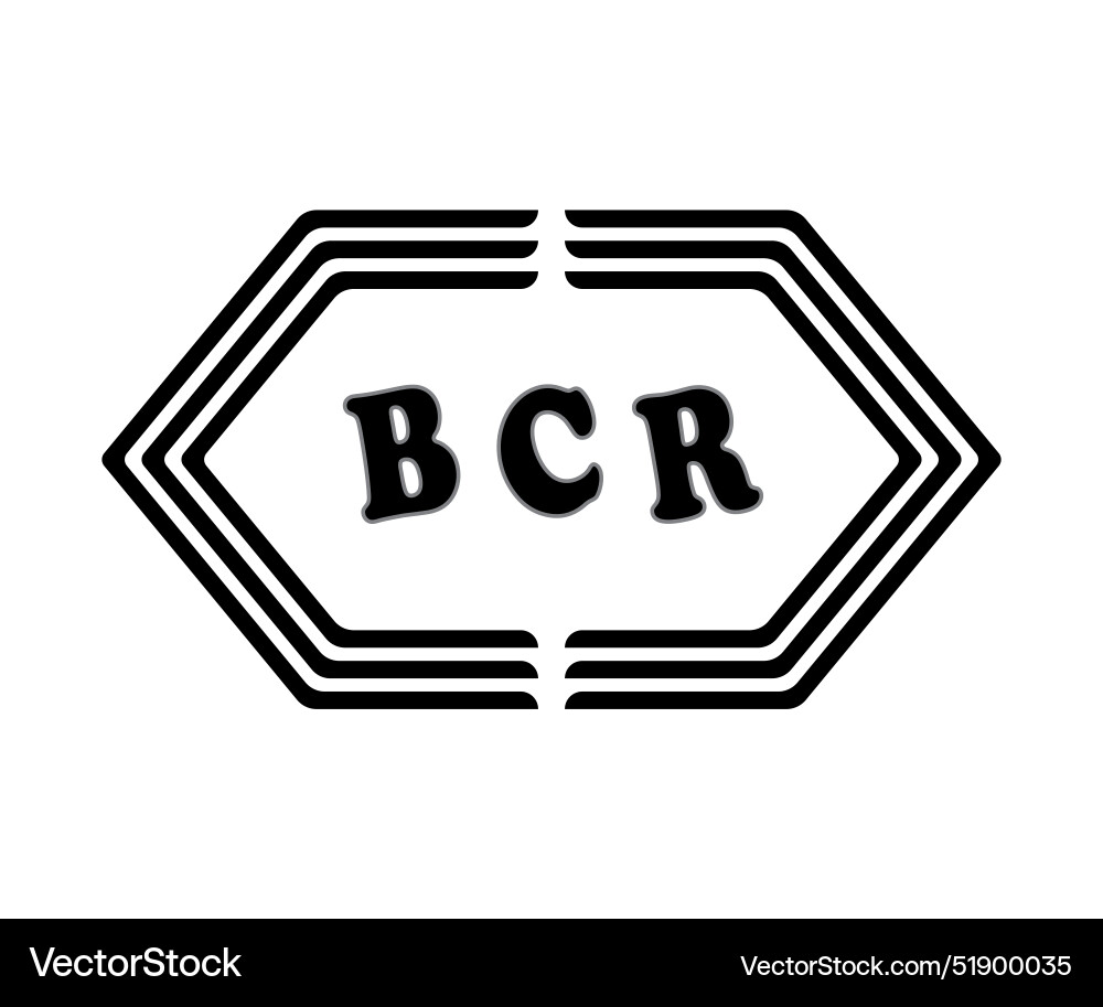 Bcr letter logo design simple and modern Vector Image