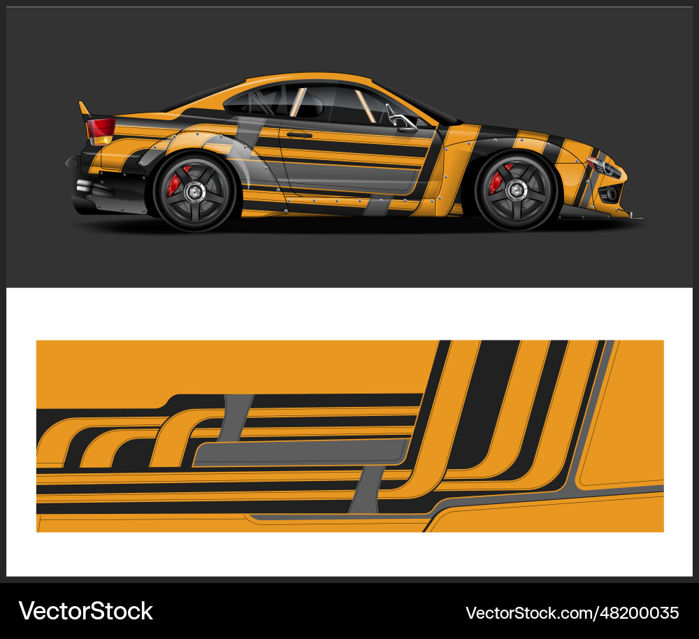 Car wrap design Royalty Free Vector Image - VectorStock
