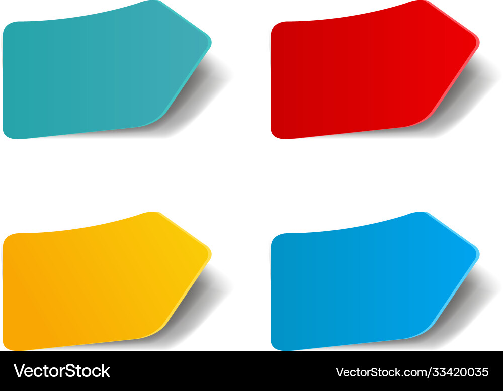 Colorful stickers set isolated white background Vector Image