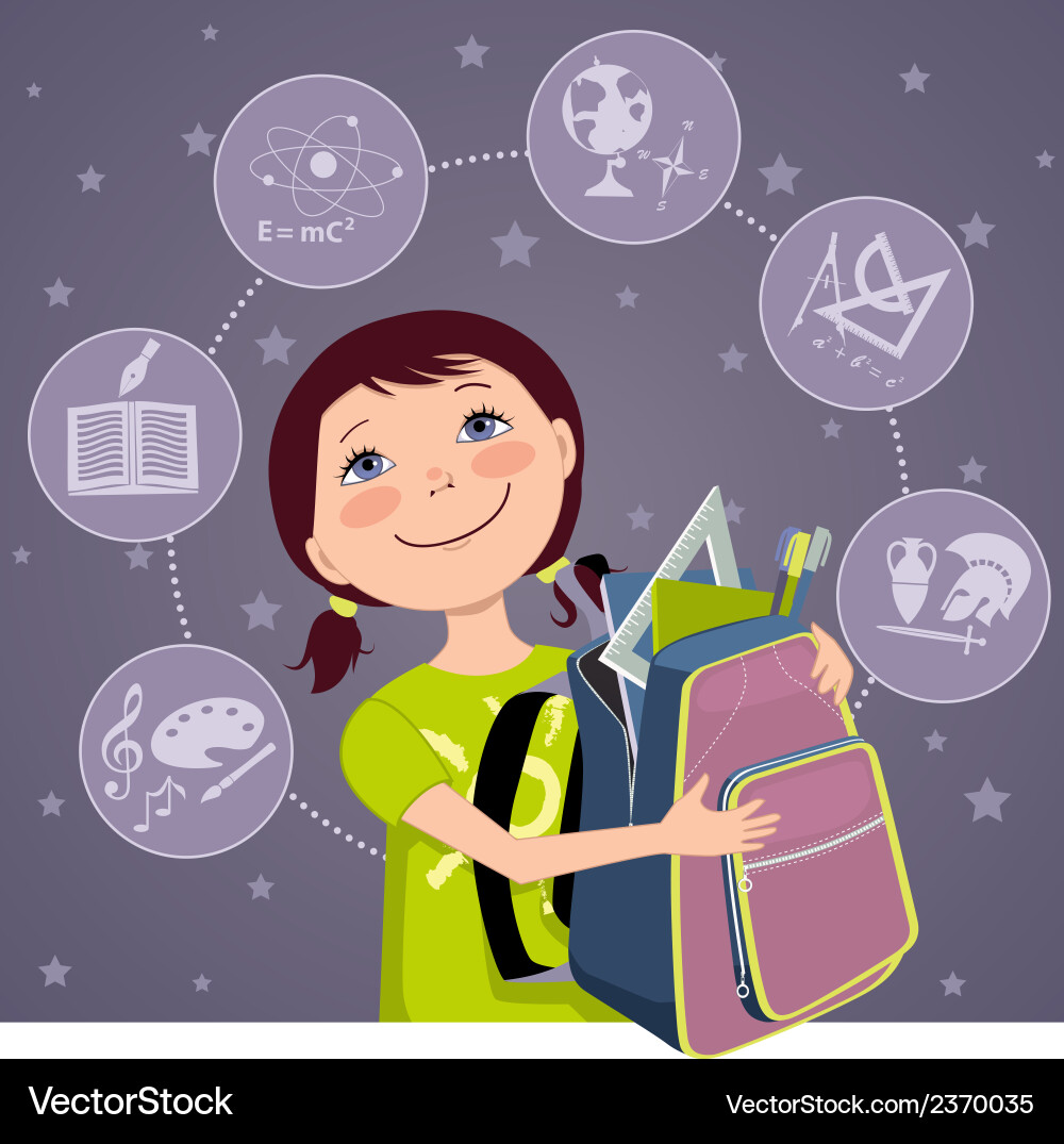 Elementary school student Royalty Free Vector Image