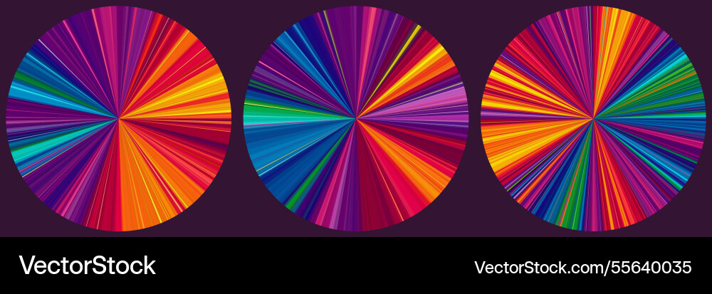 Futuristic radial spectrum explosion circular Vector Image