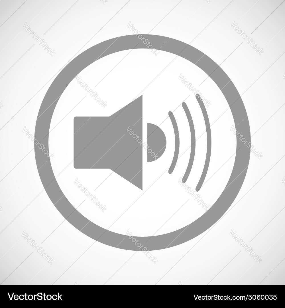 Grey loudspeaker sign icon Royalty Free Vector Image