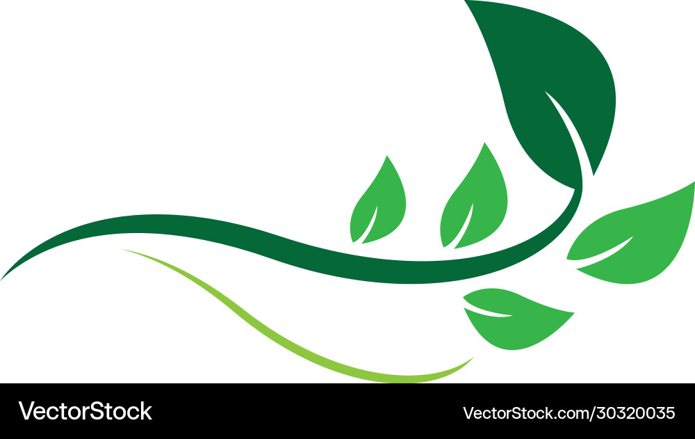 Leaf symbol icon Royalty Free Vector Image - VectorStock