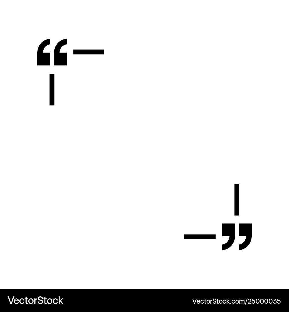 Quotes icon quotemarks outline speech marks Vector Image