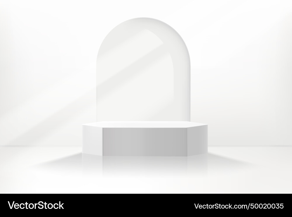 Realistic display 3d style for pruduct design Vector Image