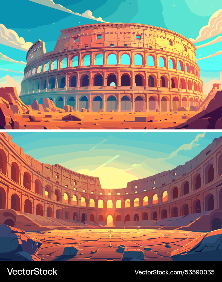 Roman Colosseum Arena Royalty Free Vector Image