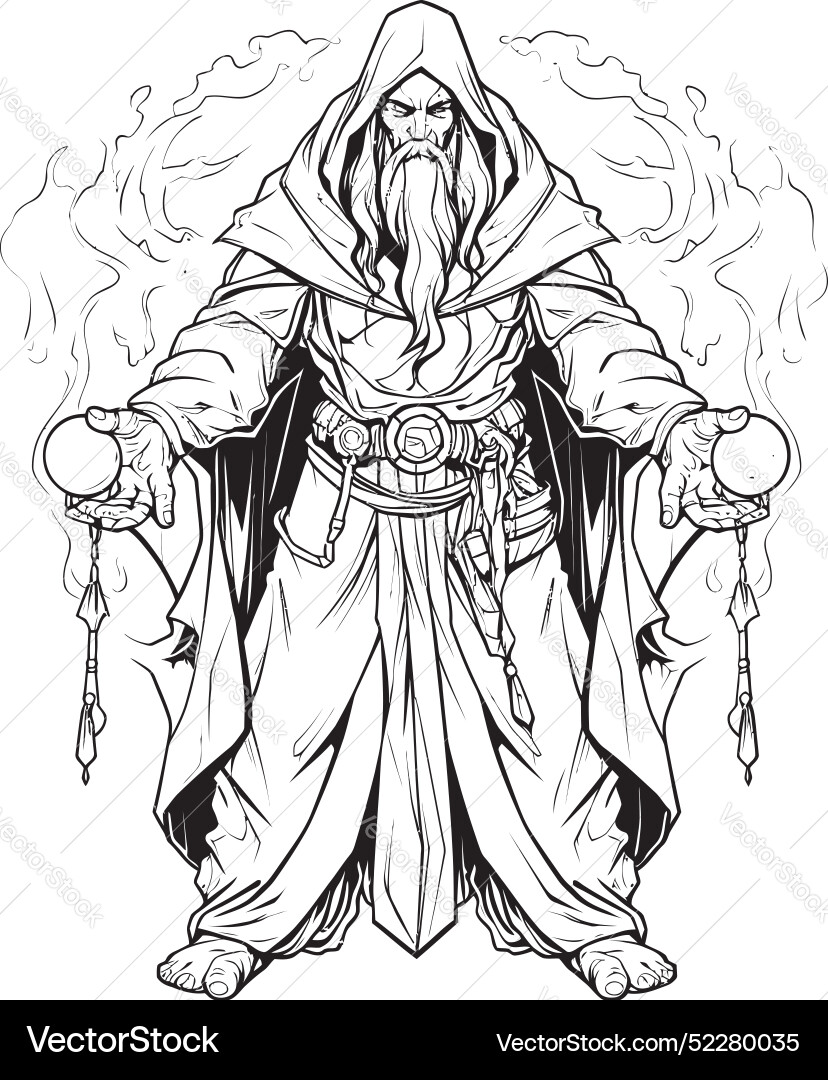Sorcerous enchantment adamantine mercenary logo Vector Image