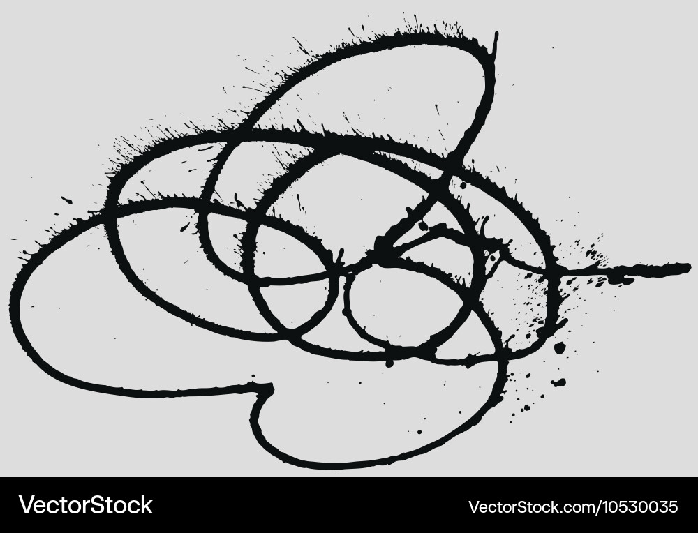 Splatter black ink background Royalty Free Vector Image