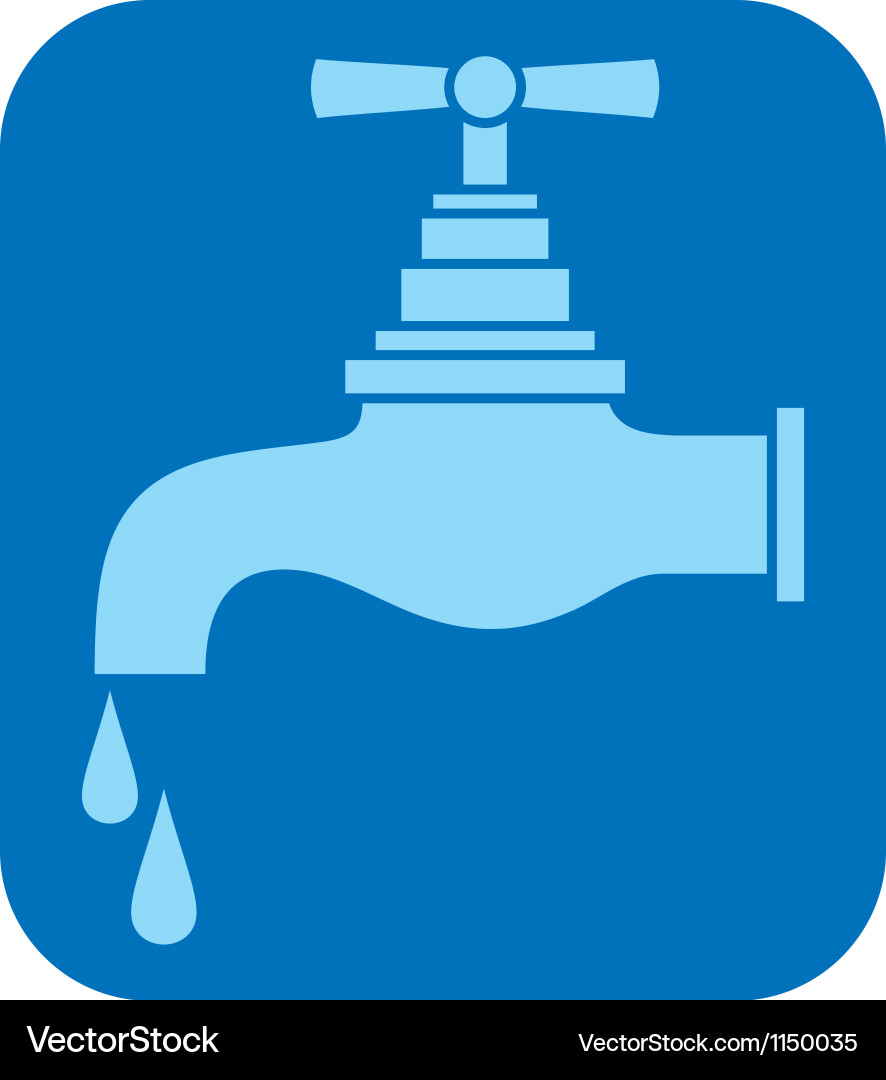 Water tap-water faucet Royalty Free Vector Image