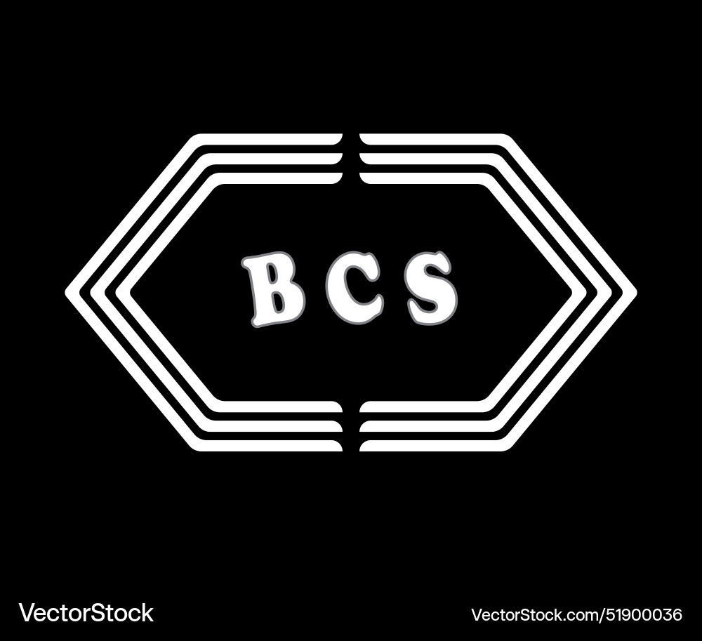 Bcs letter logo design simple and modern Vector Image