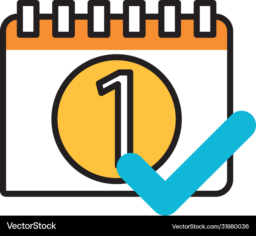 Calendar reminder fill style icon Royalty Free Vector Image