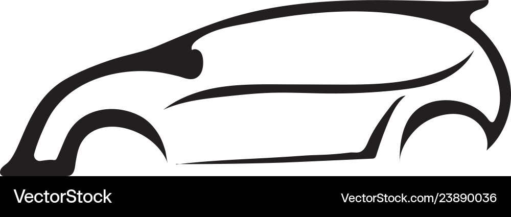 Car line symbol and logo Royalty Free Vector Image