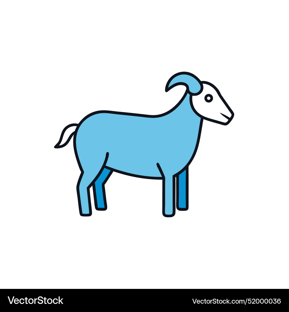 Cashmere goat goes icon Royalty Free Vector Image