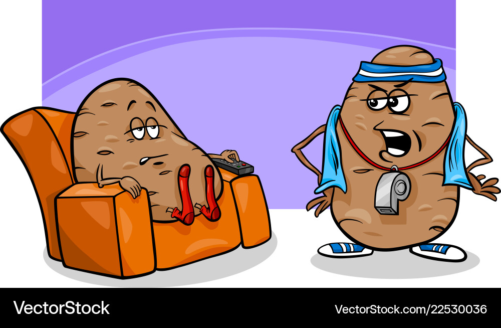 Couch potato saying cartoon Royalty Free Vector Image Couch potato saying cartoon Royalty Free Vector Image