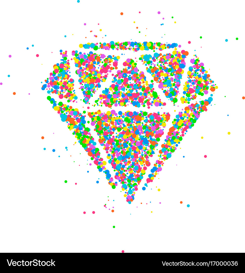 Diamond circles abstract Royalty Free Vector Image