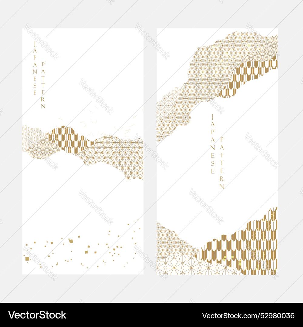Japanese template line pattern in asian style Vector Image