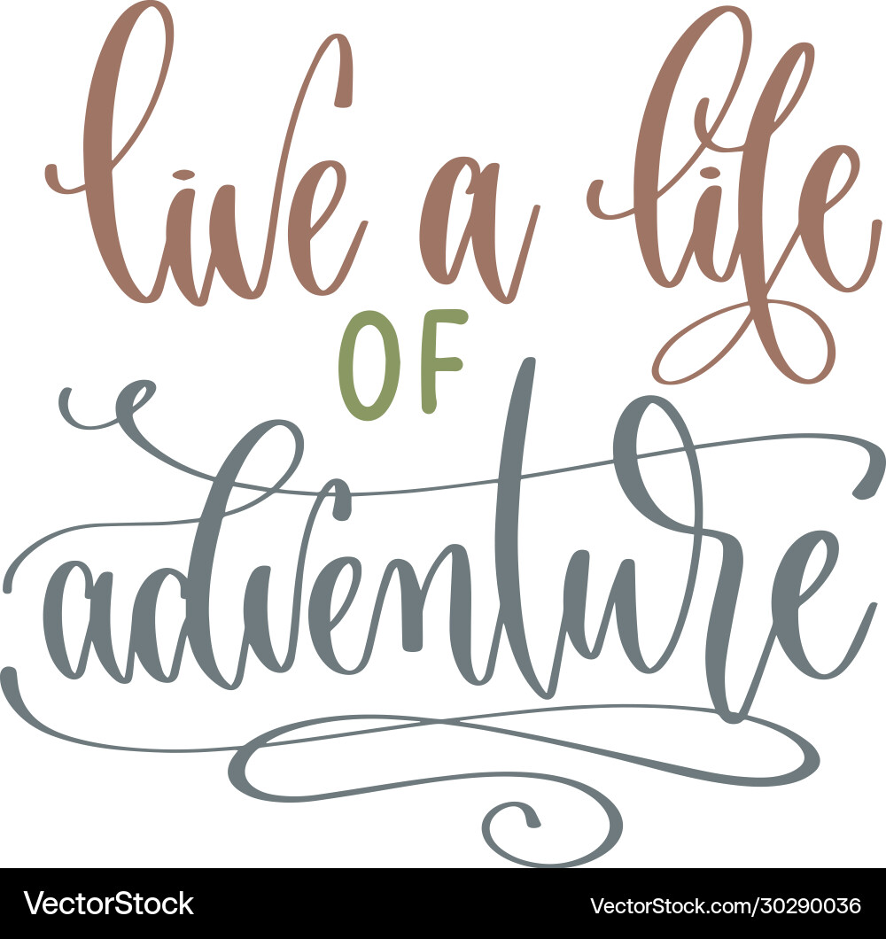 Live a life adventure - hand lettering Royalty Free Vector