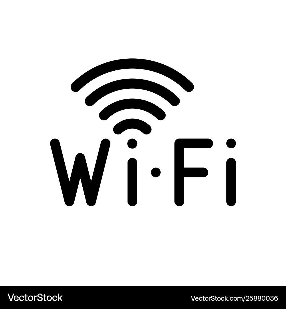 Wifi symbol icon wireless local area networking Vector Image