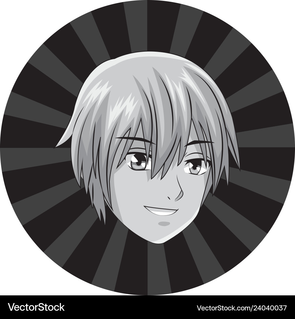 Anime manga man Royalty Free Vector Image - VectorStock
