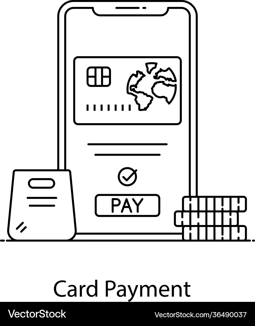 Card payment Royalty Free Vector Image - VectorStock