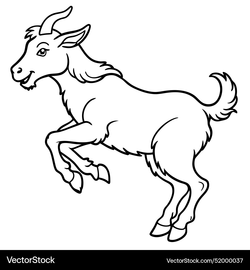 Cashmere goat jumps icon Royalty Free Vector Image
