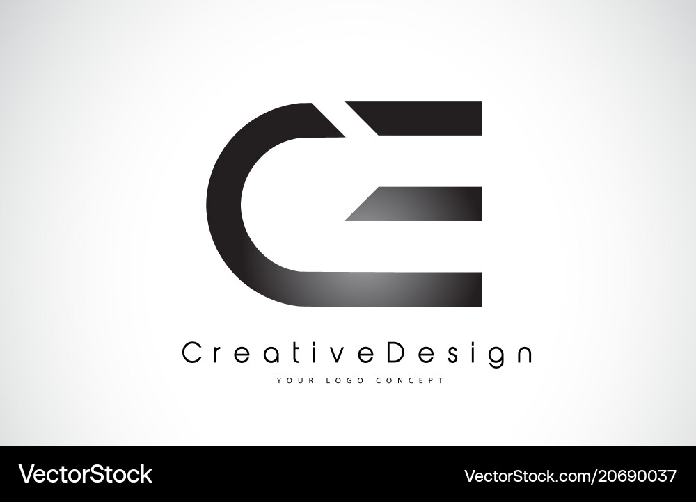Ce c e letter logo design creative icon modern Vector Image