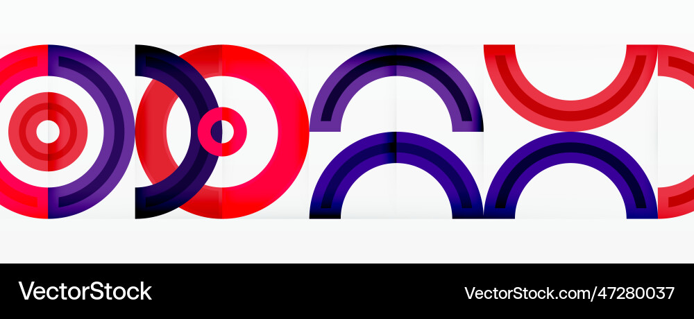 Circles are arranged in a grid pattern abstract Vector Image