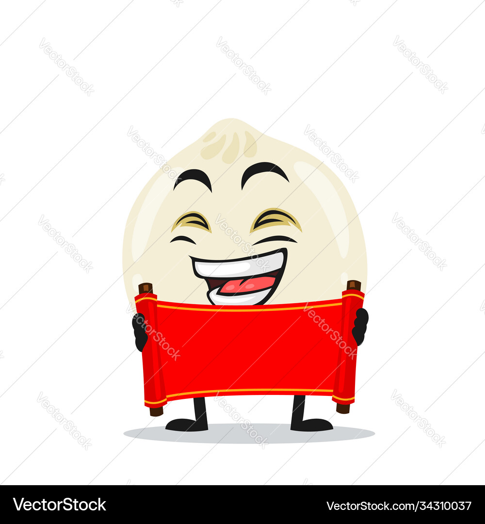 Dimsum mascot or character Royalty Free Vector Image
